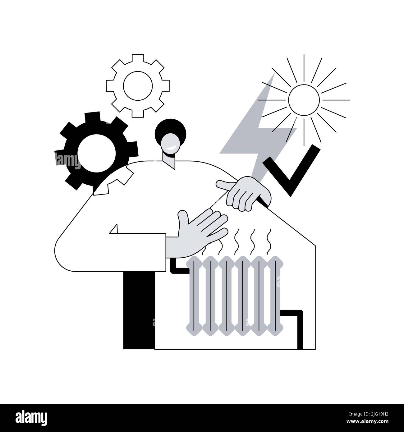 Passive house abstract concept vector illustration. Passive house ...