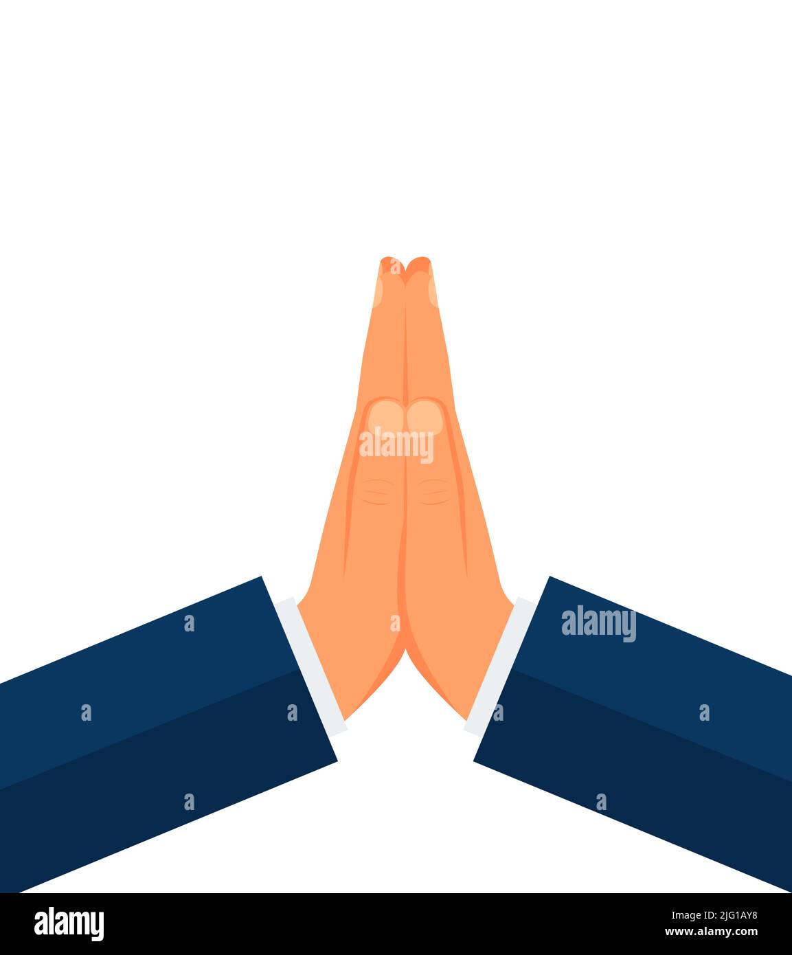 Folded hand pray Stock Vector Images - Alamy