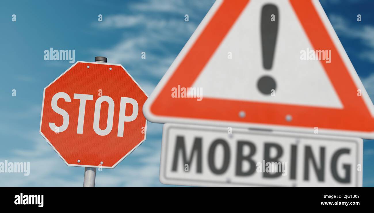 Symbolic image: Stop mobbing Stock Photo - Alamy