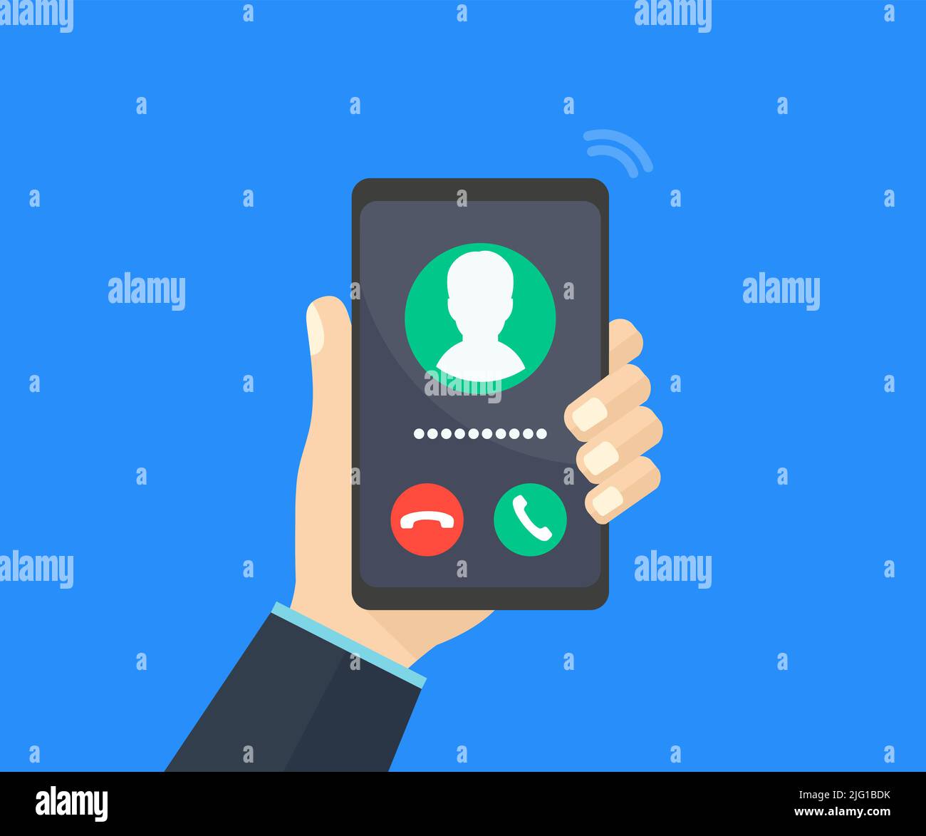 Mobile call screen, call screen smartphone interface logo design ...