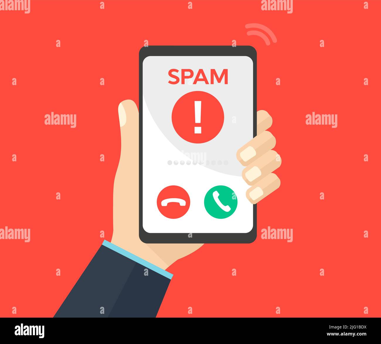 Spam call vector phone Stock Vector Images - Alamy