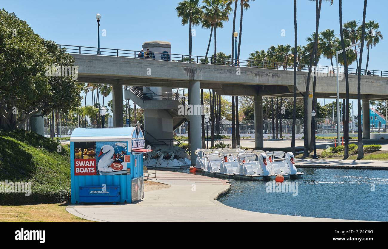 LONG BEACH, CALIFORNIA - April 21, 2022: Long Beach is known for its ...