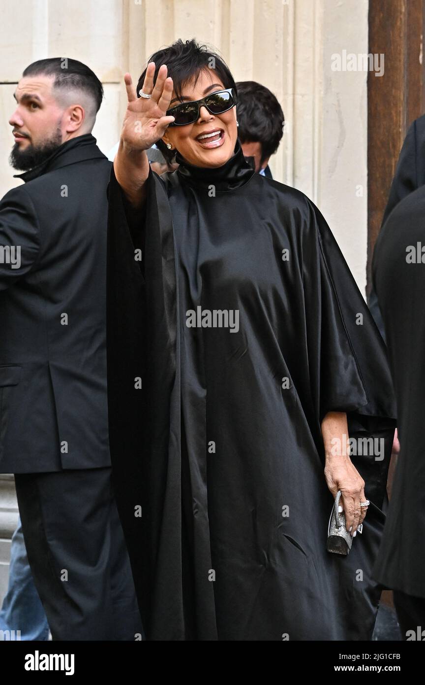 Kris Jenner attending the Balenciaga show during PFW Haute Couture in ...