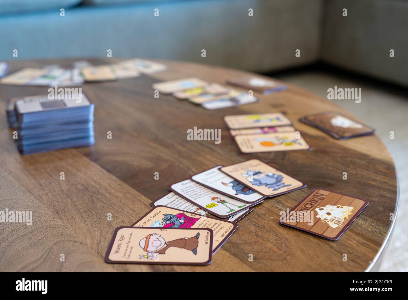 Sioux Falls, South Dakota, USA - 2.2022 - Munchkin card game being ...