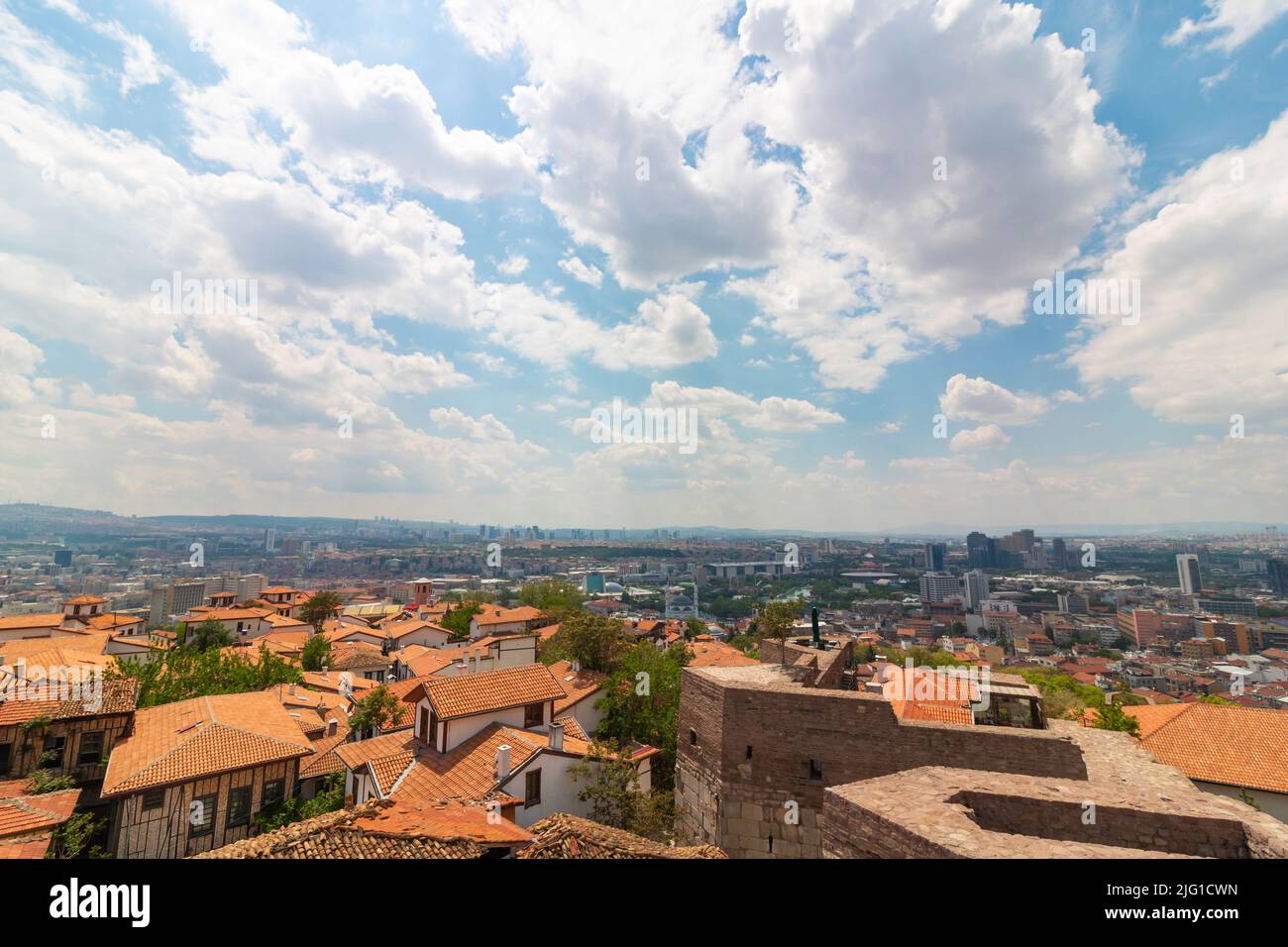 Cityscape of Ankara with cloudy sky. Capital city of Turkey. Travel to ...