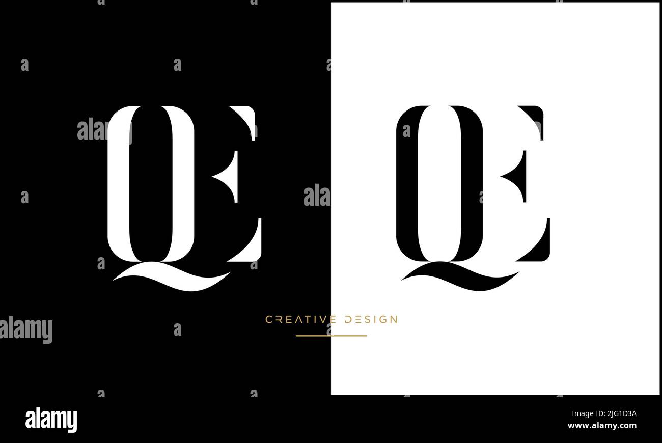 Alphabet Letters QE, EQ, Q or E Abstract Icon Logo Stock Vector Image ...