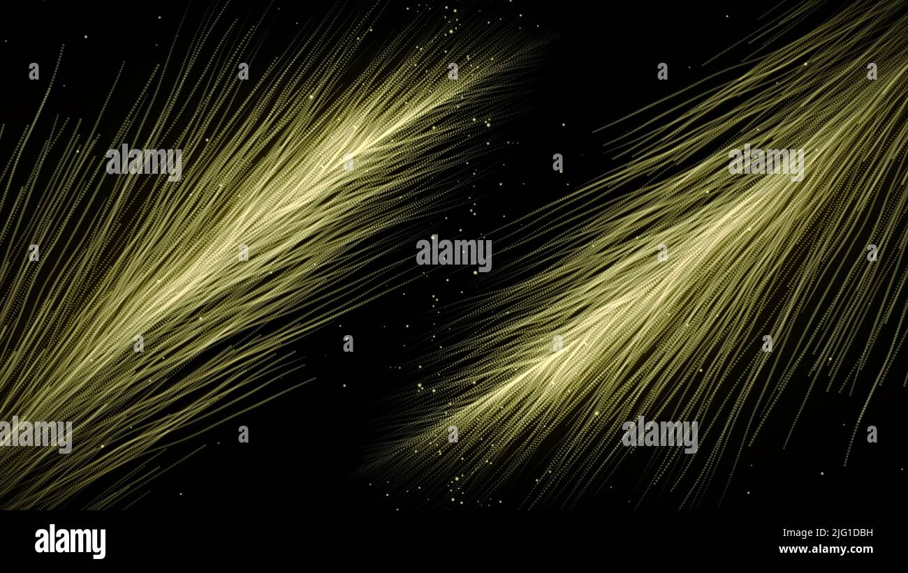 Beautiful streams of energy lines on black background. Motion. Streams ...