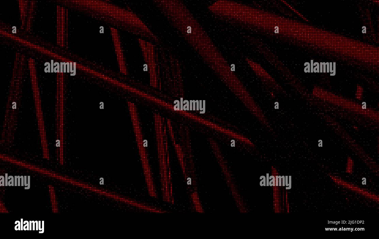 Black background.Motion.Bright red lines in 3d move up in abstraction ...