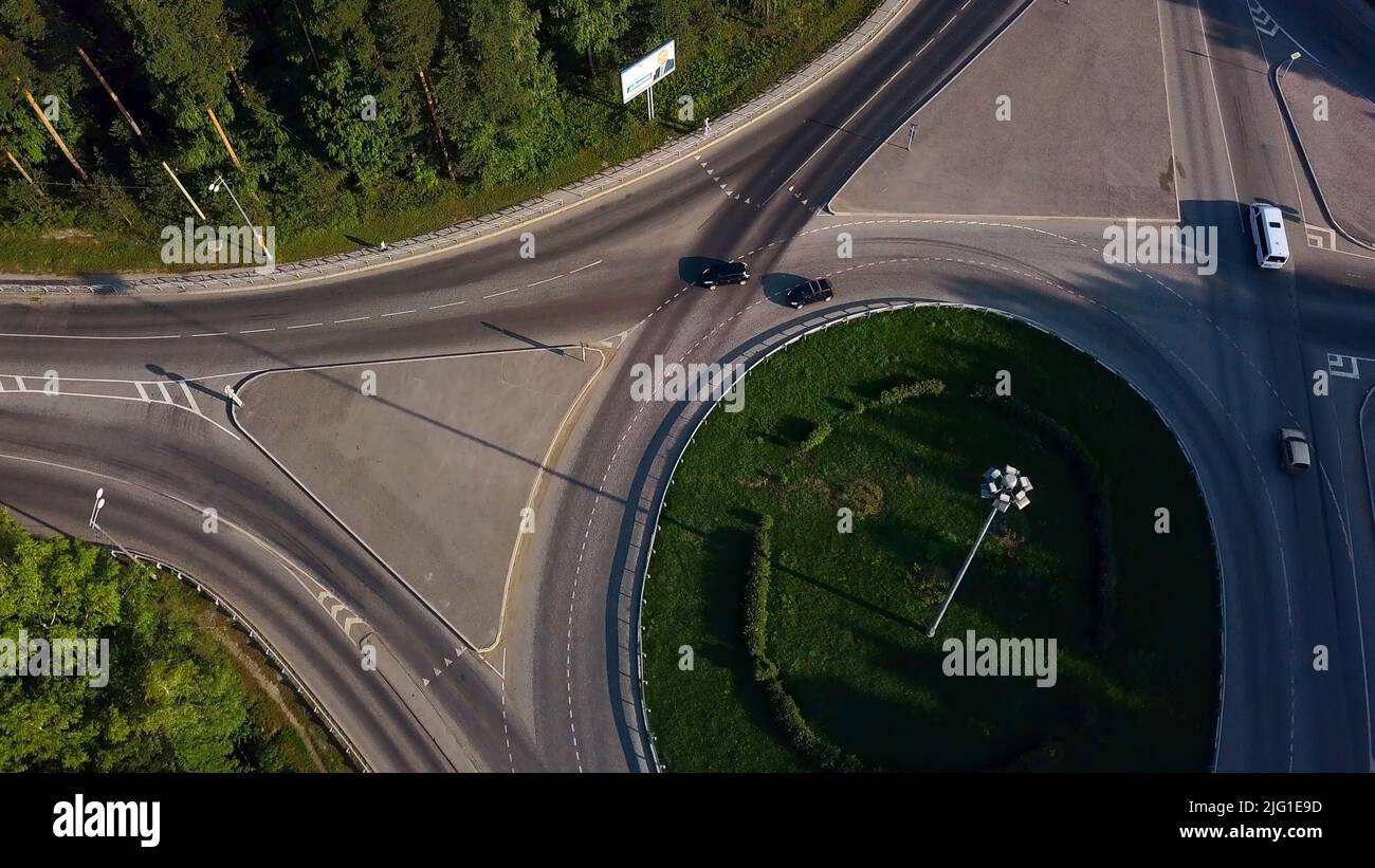Top view rural roundabout clip hi-res stock photography and images - Alamy