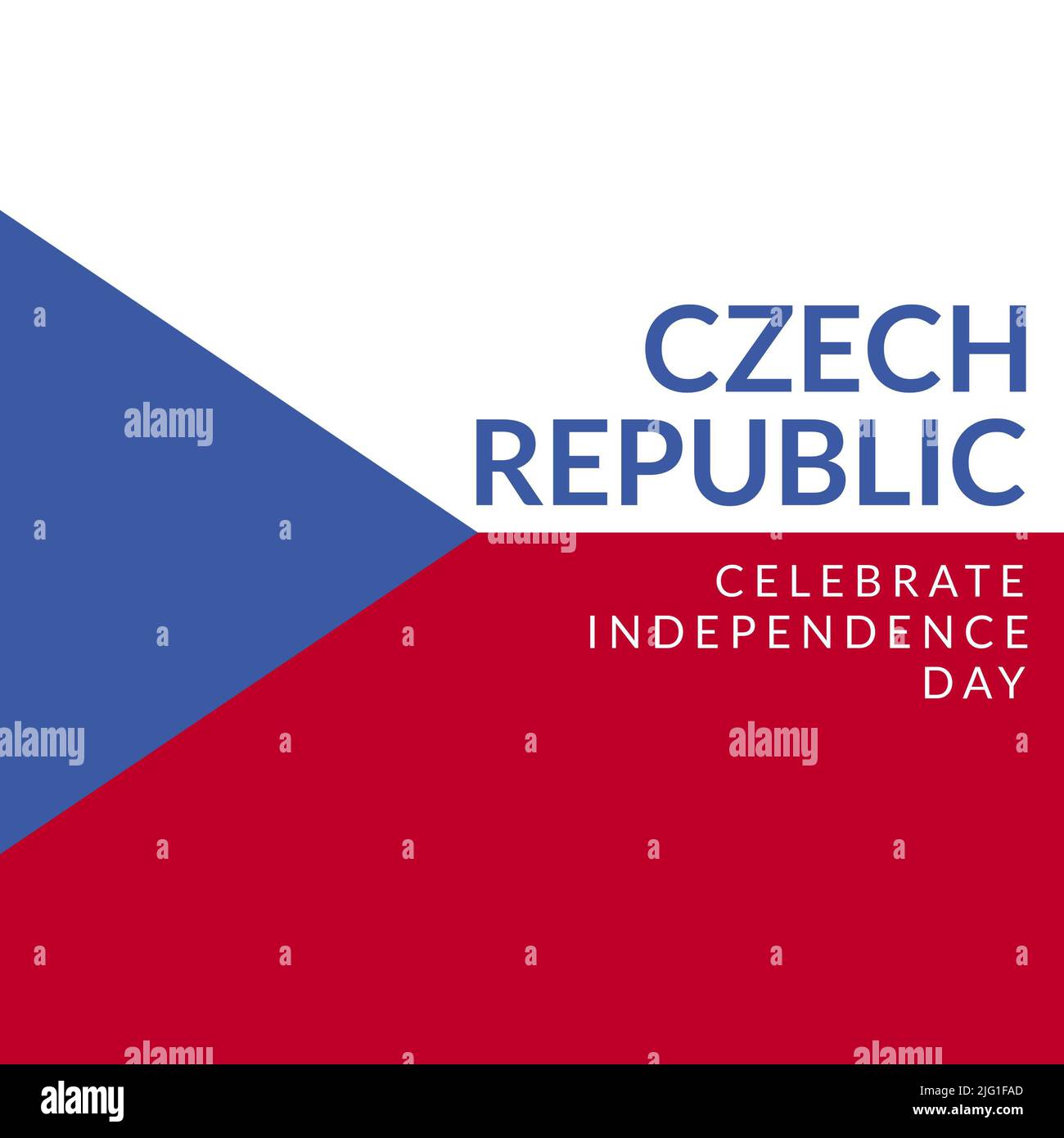 Illustration of czech republic celebrate independence day text on czech ...