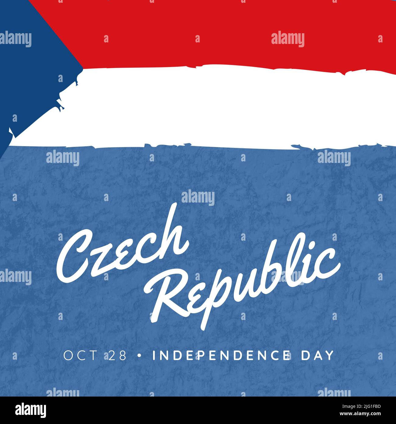 Illustration of czech national flag and oct 28 with czech republic ...