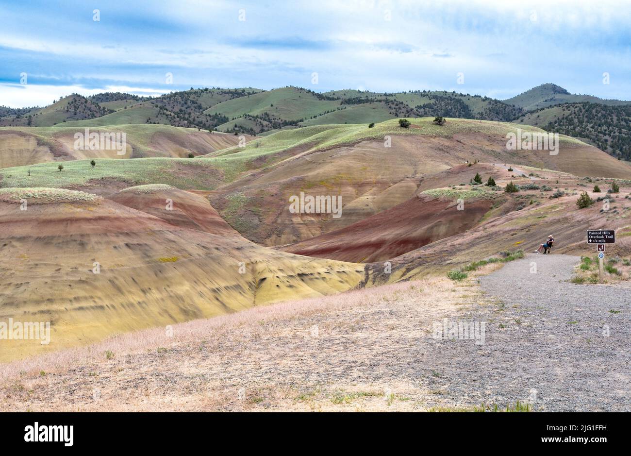 Scenic view area of the colorful and unusual land formation of the ...