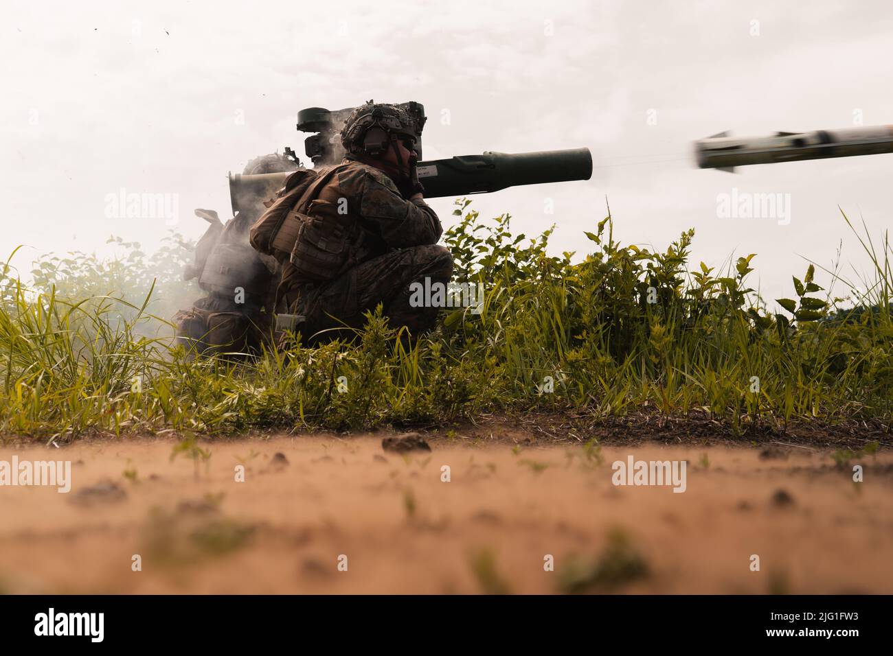 U.S. Marines Cpl. Michael Macfarland (left), an anti-tank missile ...