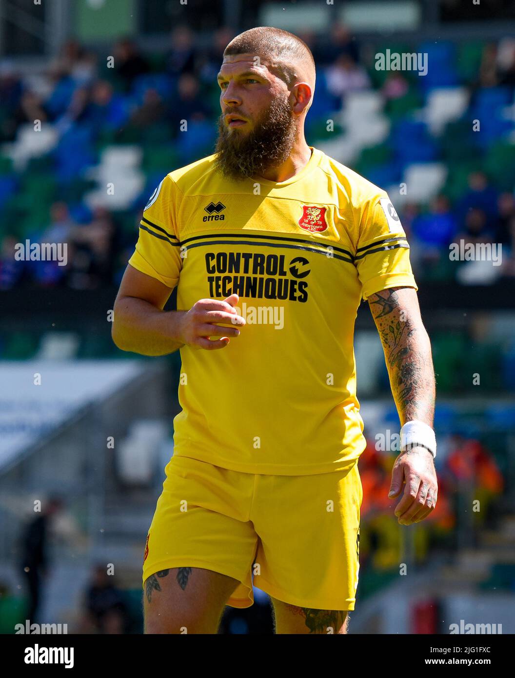 Shane Sutton in action, Linfield Vs Newtown AFC, Saturday 25th June ...
