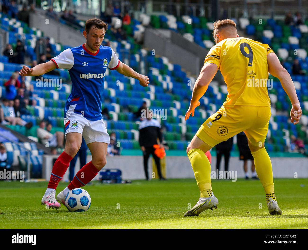 Stephen Fallon - Linfield Vs Newtown AFC, Saturday 25th June 2022 ...