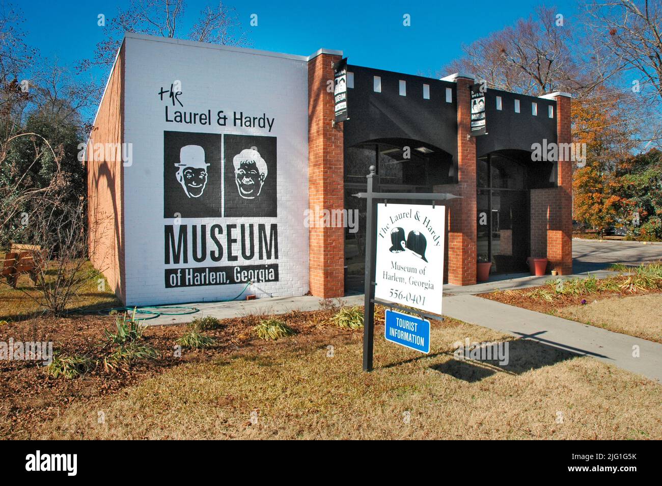 Laurel and Hardy Museum in Harlem GA Georgia Stock Photo - Alamy