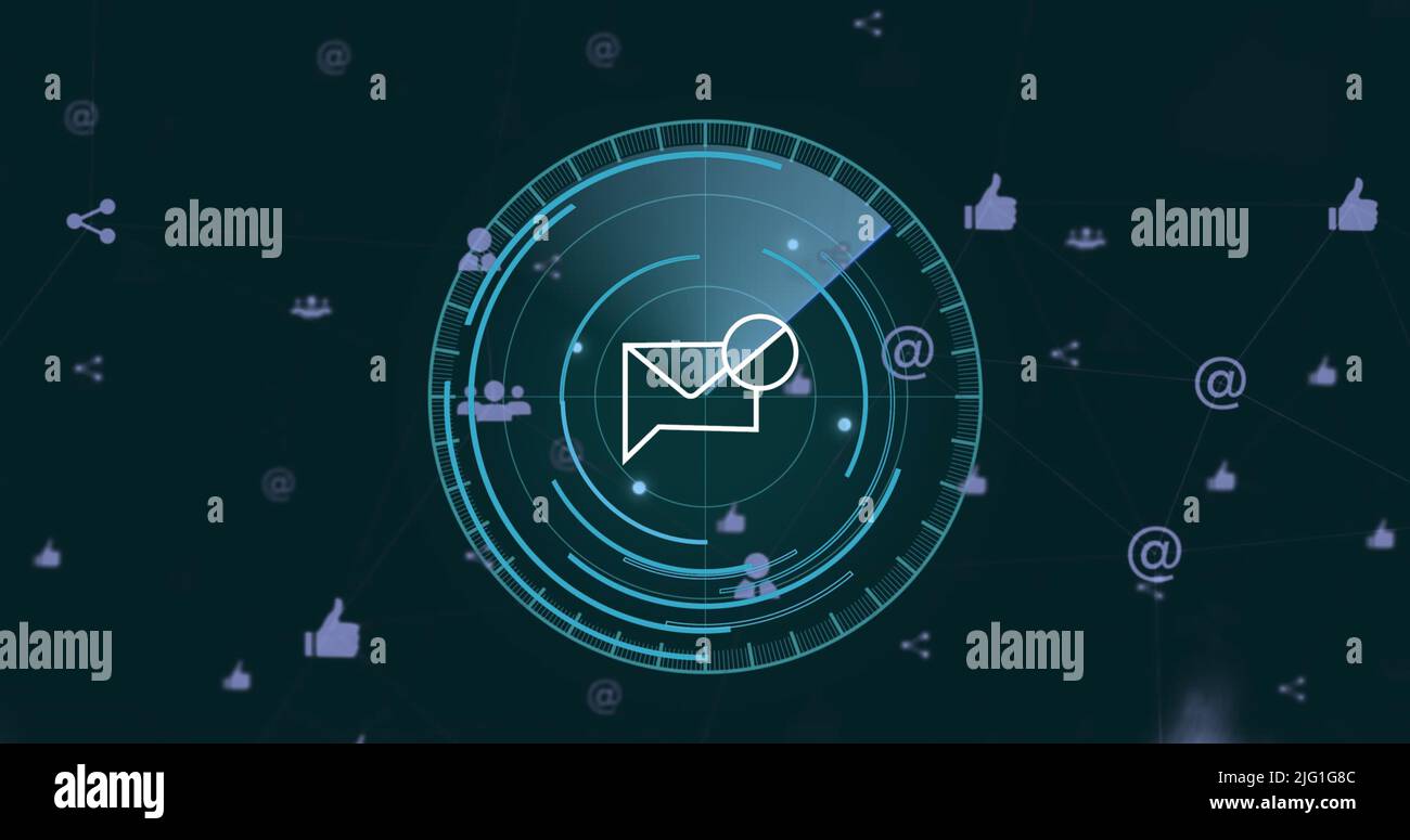 Image of data processing on black background Stock Photo - Alamy