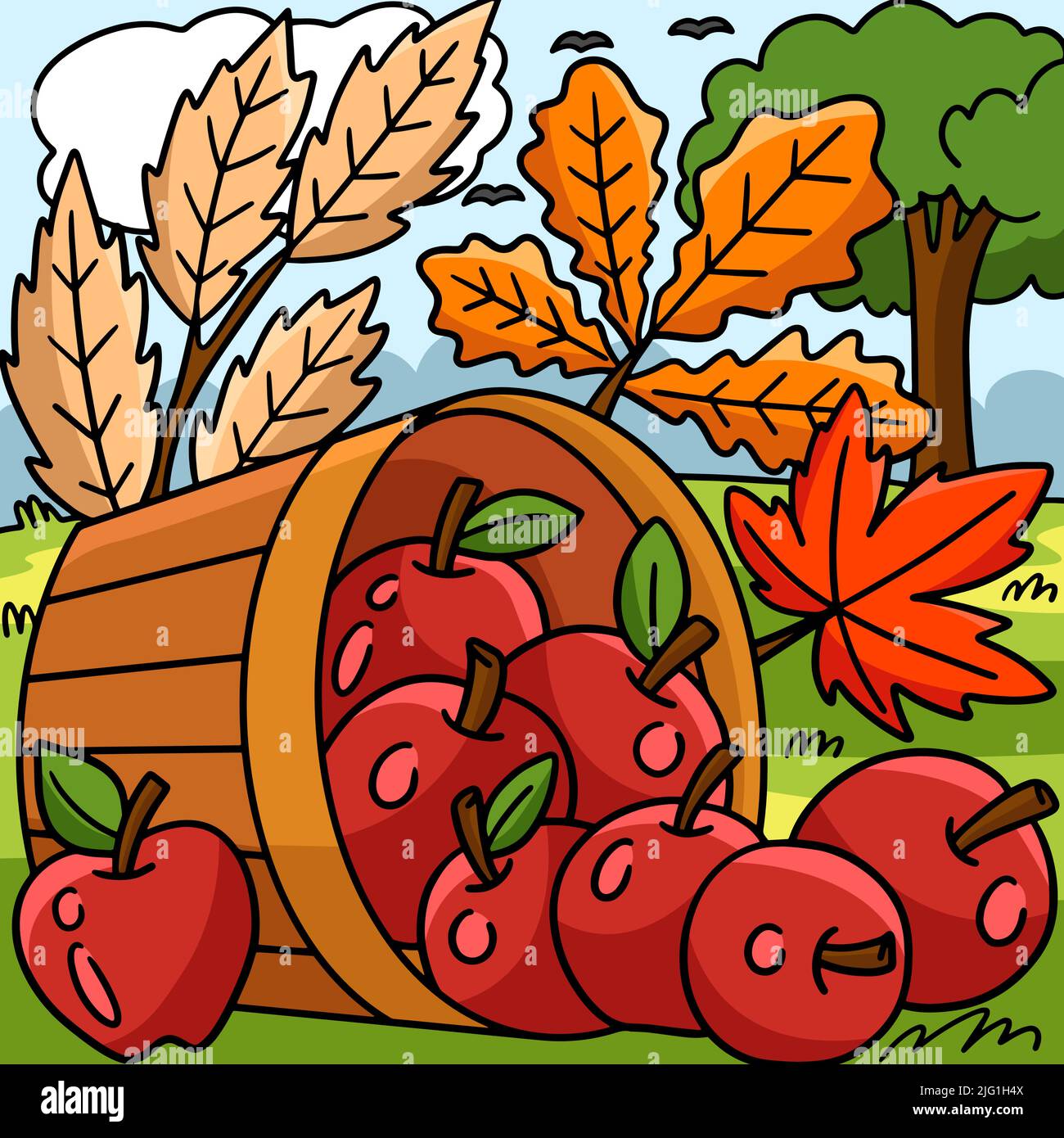 Thanksgiving Apple Cartoon Colored Cartoon Stock Vector Image & Art - Alamy