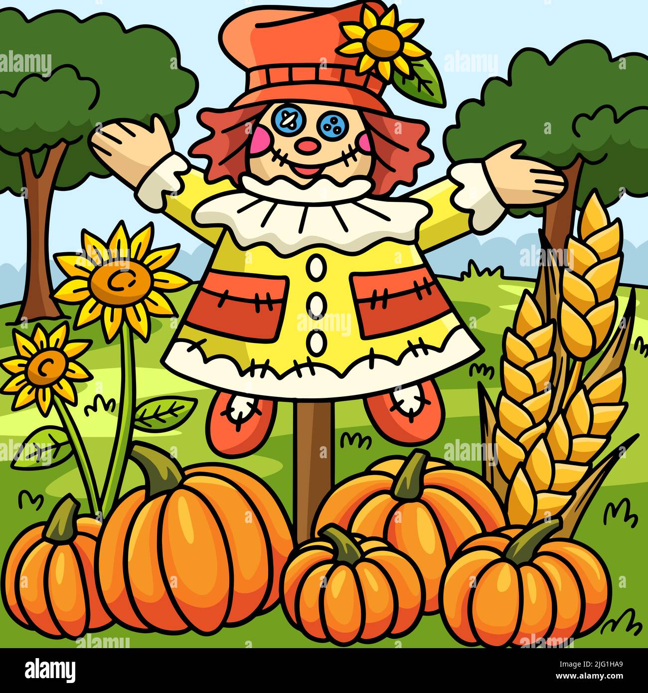Pumpkin Scarecrow Clipart