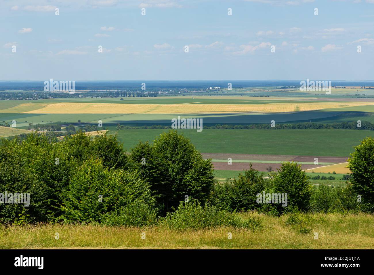 A view of the Styr River valley from the Woroniaki hill on which the ...
