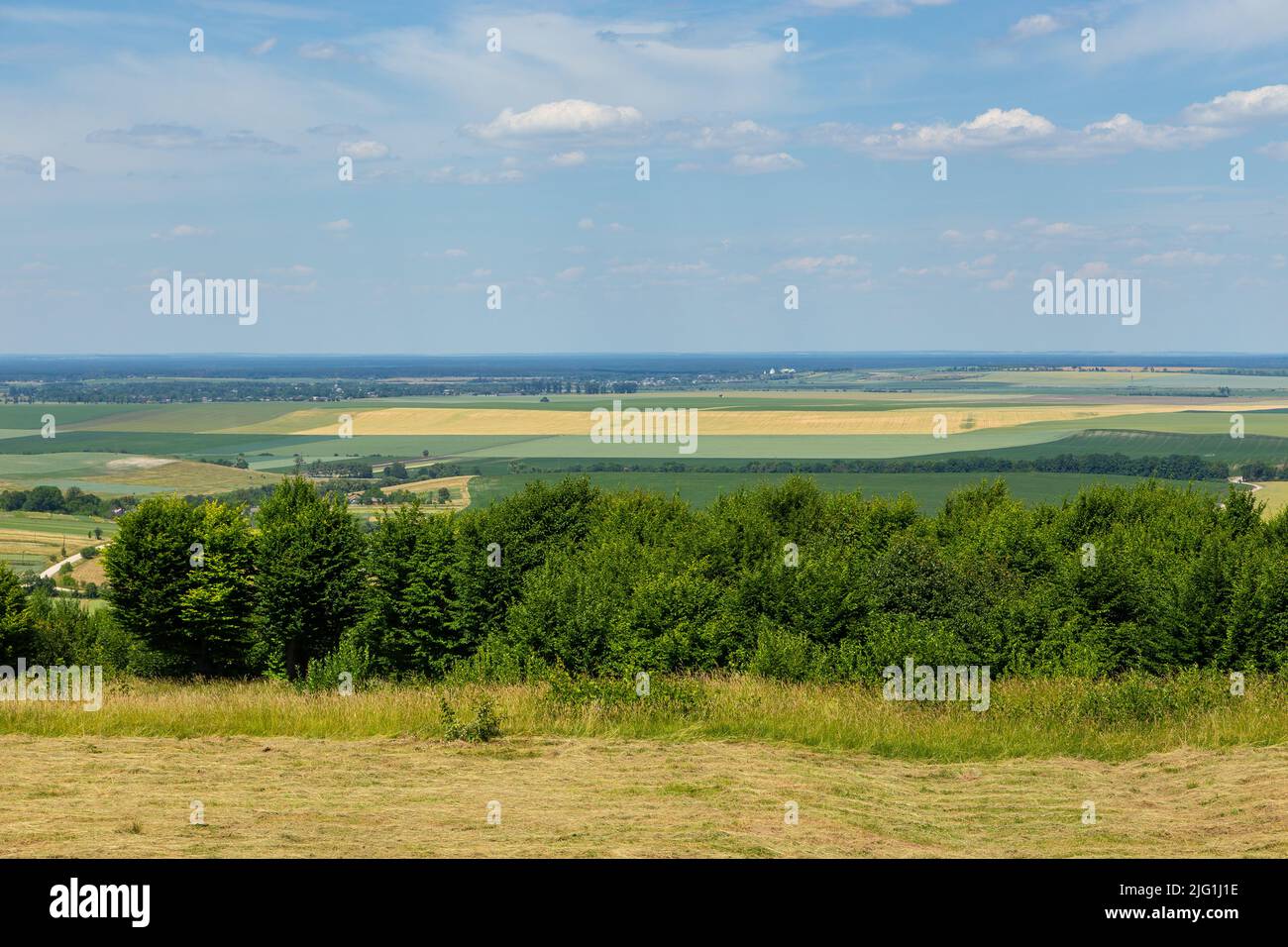 A view of the Styr River valley from the Woroniaki hill on which the ...