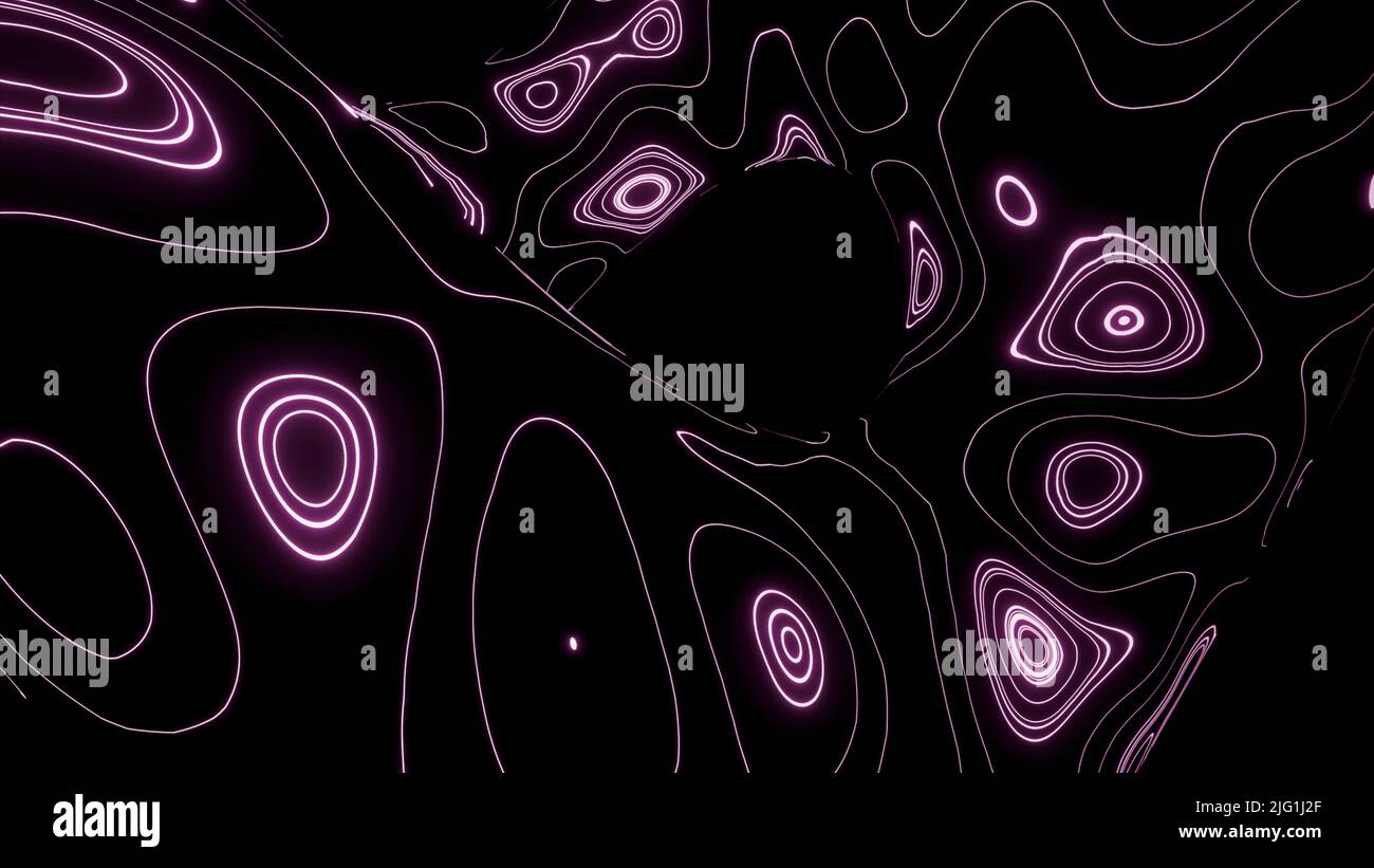 Abstract cyclic animation with a bended 3D shape covered by ...