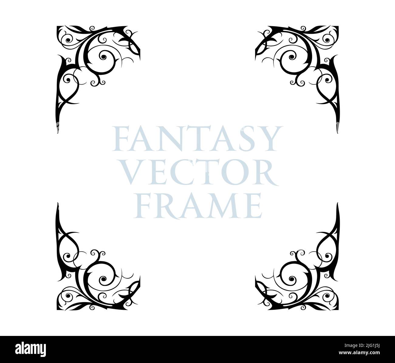 Black fantasy frame Stock Vector Image & Art - Alamy