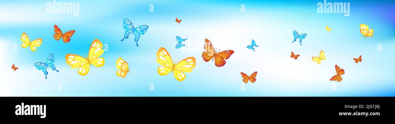 banner with butterflies Stock Vector Image & Art - Alamy