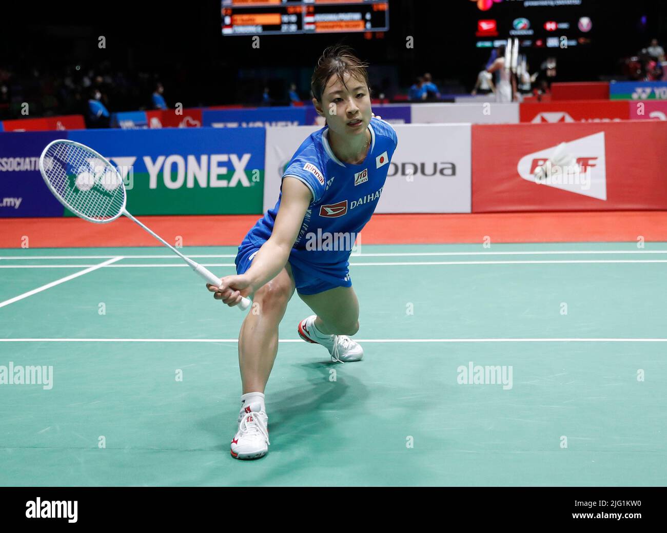 Nozomi Okuhara of Japan competes against Yvonne Li of Germany during ...