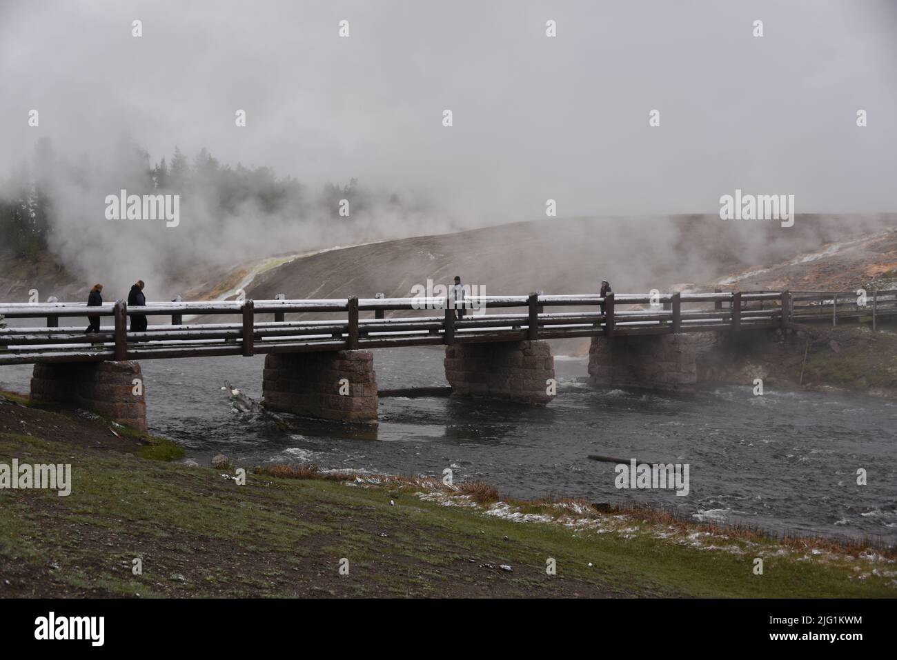 Yellowstone National Park, USA. 5/21-24/2022. Midway Geyser Basin Stock ...