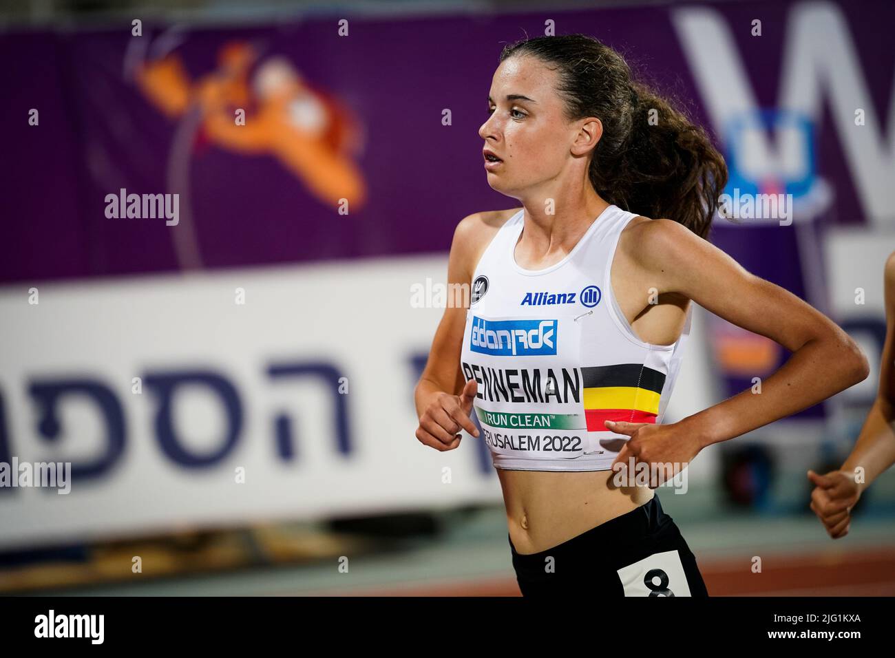 Belgian Charlotte Penneman pictured in action during the women's 3000m ...