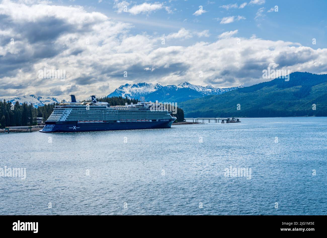 Hoonah, AK - 7 June 2022: Celebrity Eclipse cruise ship docked at Icy ...