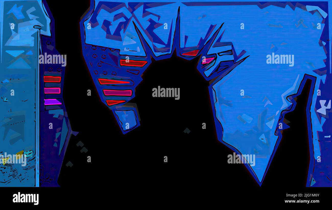 New York Statue of Liberty in a Pop Art Style Stock Photo - Alamy