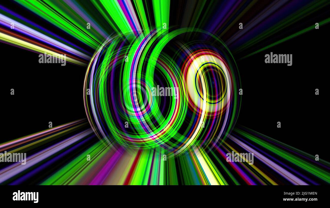 Colorful sphere with light rays Stock Photo - Alamy