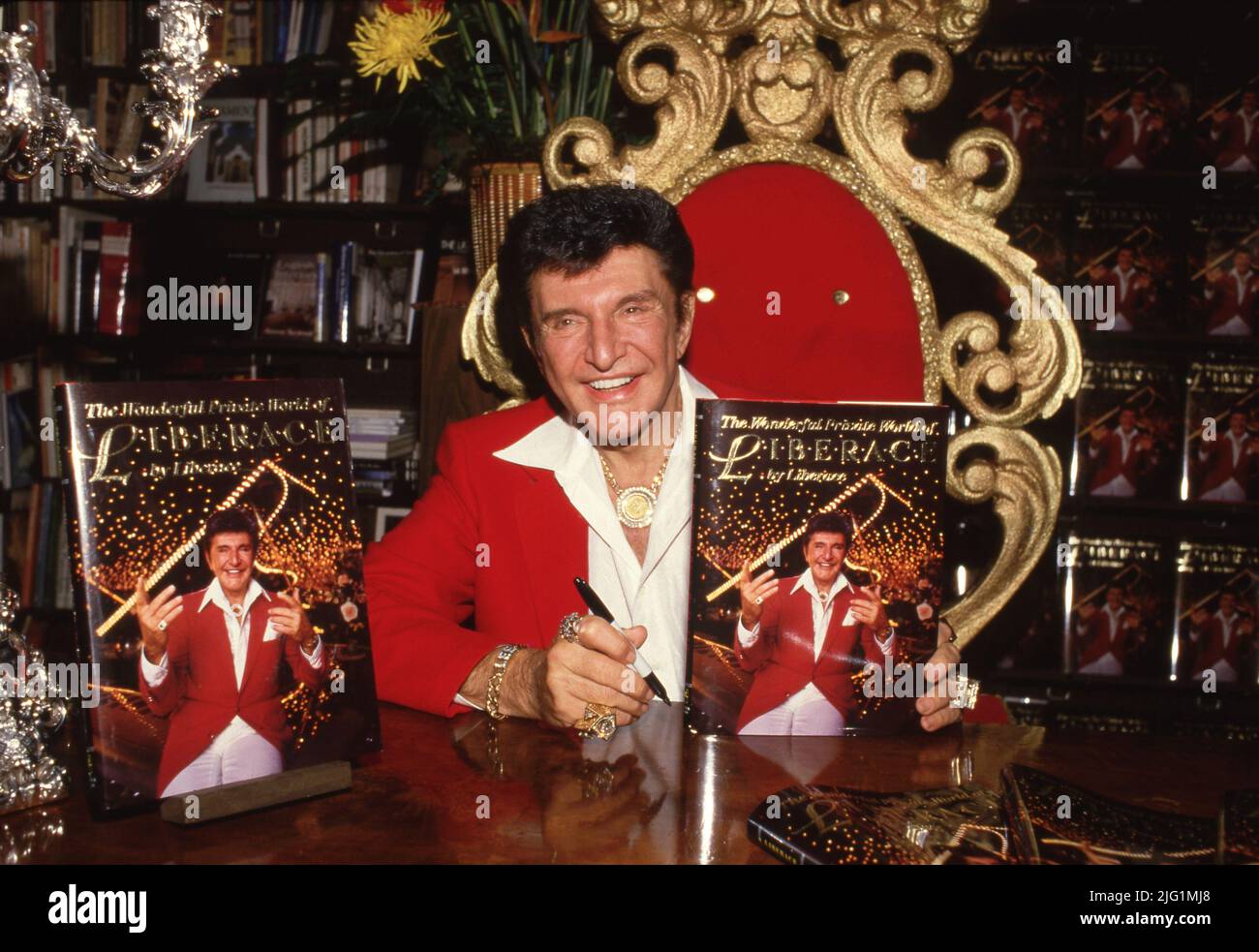 Liberace at his book signing for The Wonderful Private World of ...