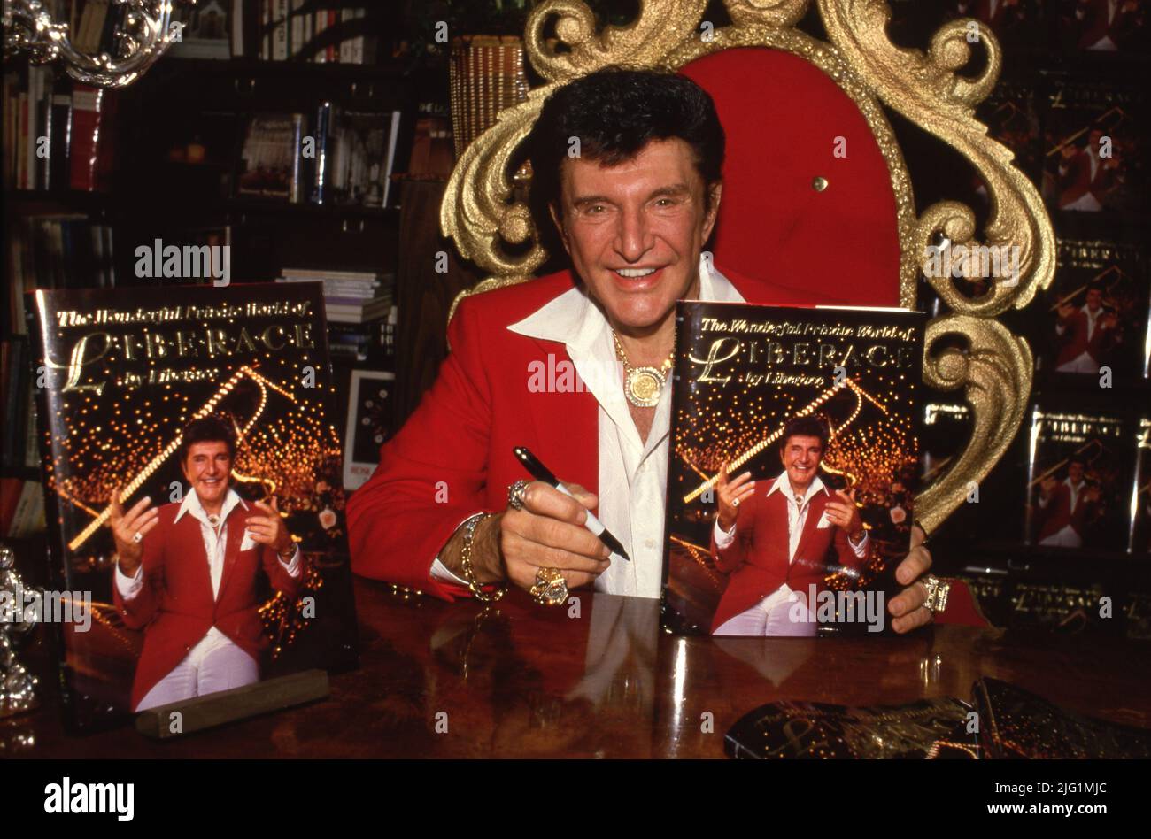 Liberace at his book signing for The Wonderful Private World of ...
