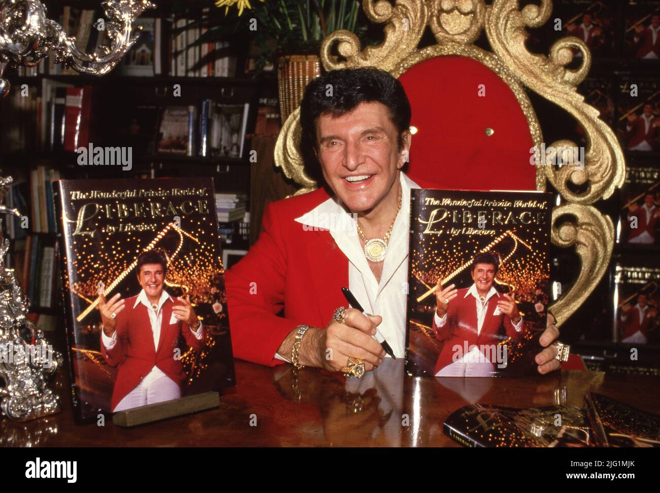 Liberace at his book signing for The Wonderful Private World of ...