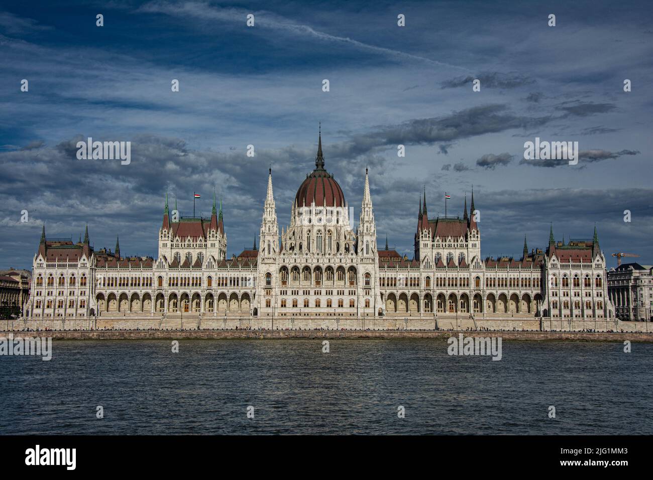 Hungarian Parliament Building in Budapest the seat of the National Assembly of Hungary. Seen ...