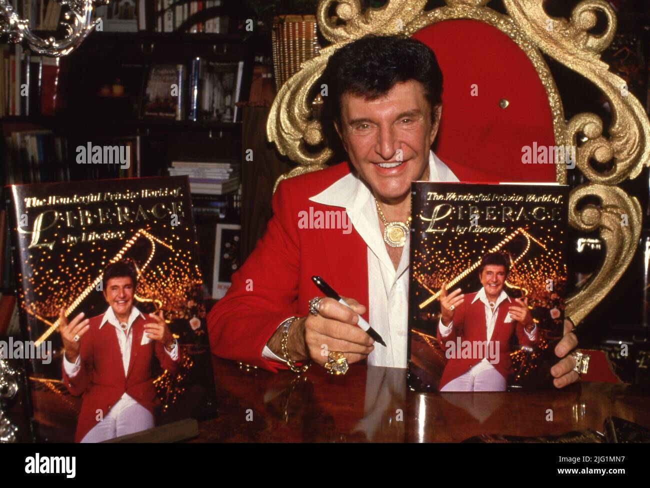 Liberace at his book signing for The Wonderful Private World of ...