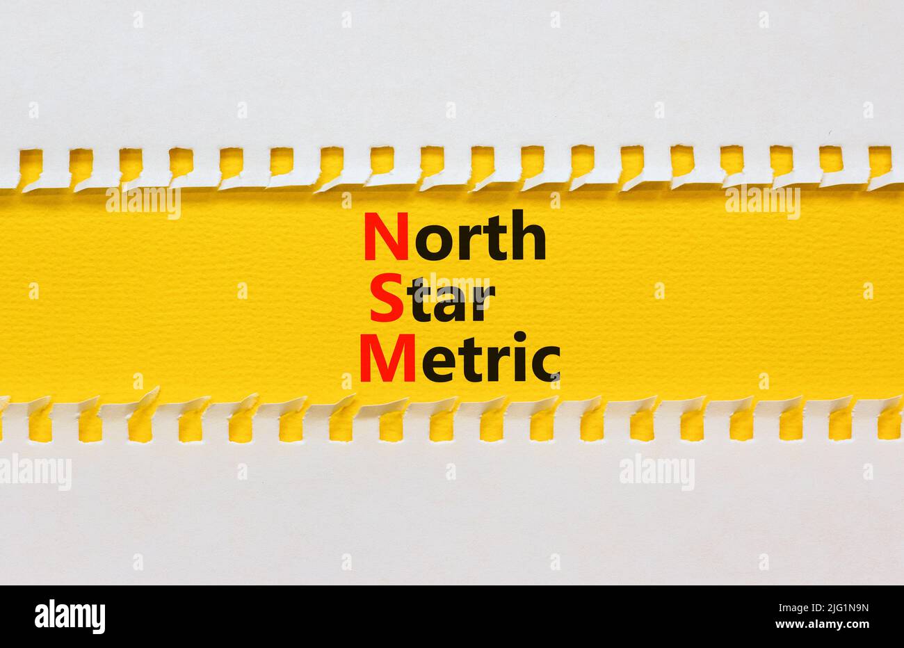 NSM north star metric symbol. Concept words NSM north star metric on ...