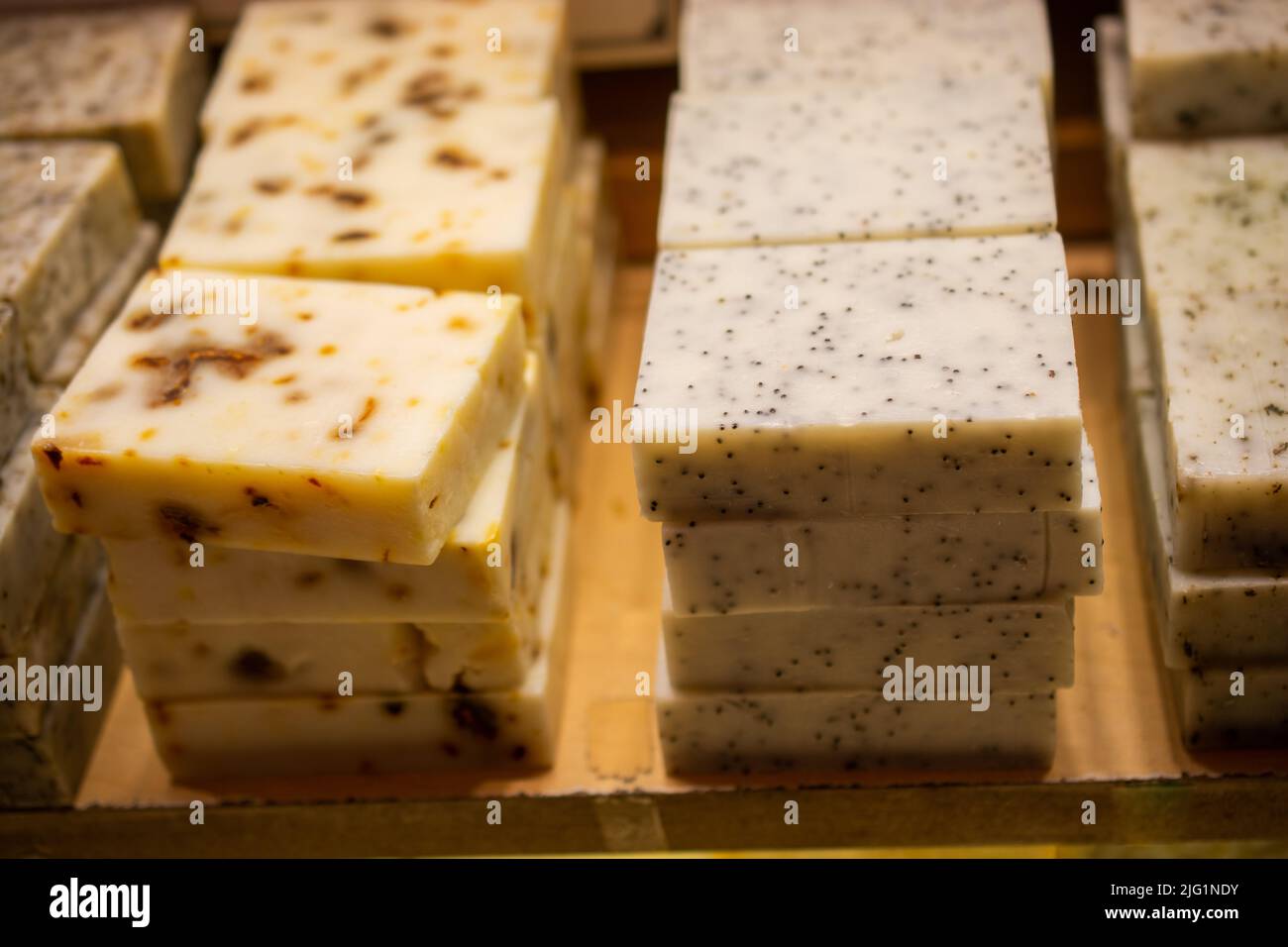 Eco-friendly exfoliating bars of soap for hair and body Stock Photo - Alamy