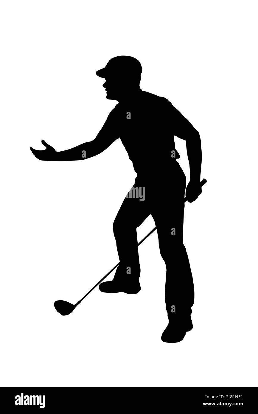 Angry golfer Stock Vector Images - Alamy