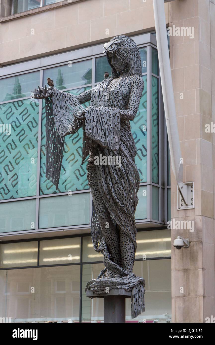 “Minerva: the draped woman” a sculpture by Andy Scott on Briggate, in ...