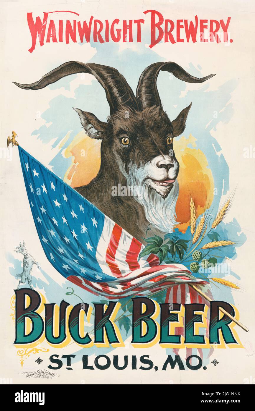 1800s beer poster hi-res stock photography and images - Alamy