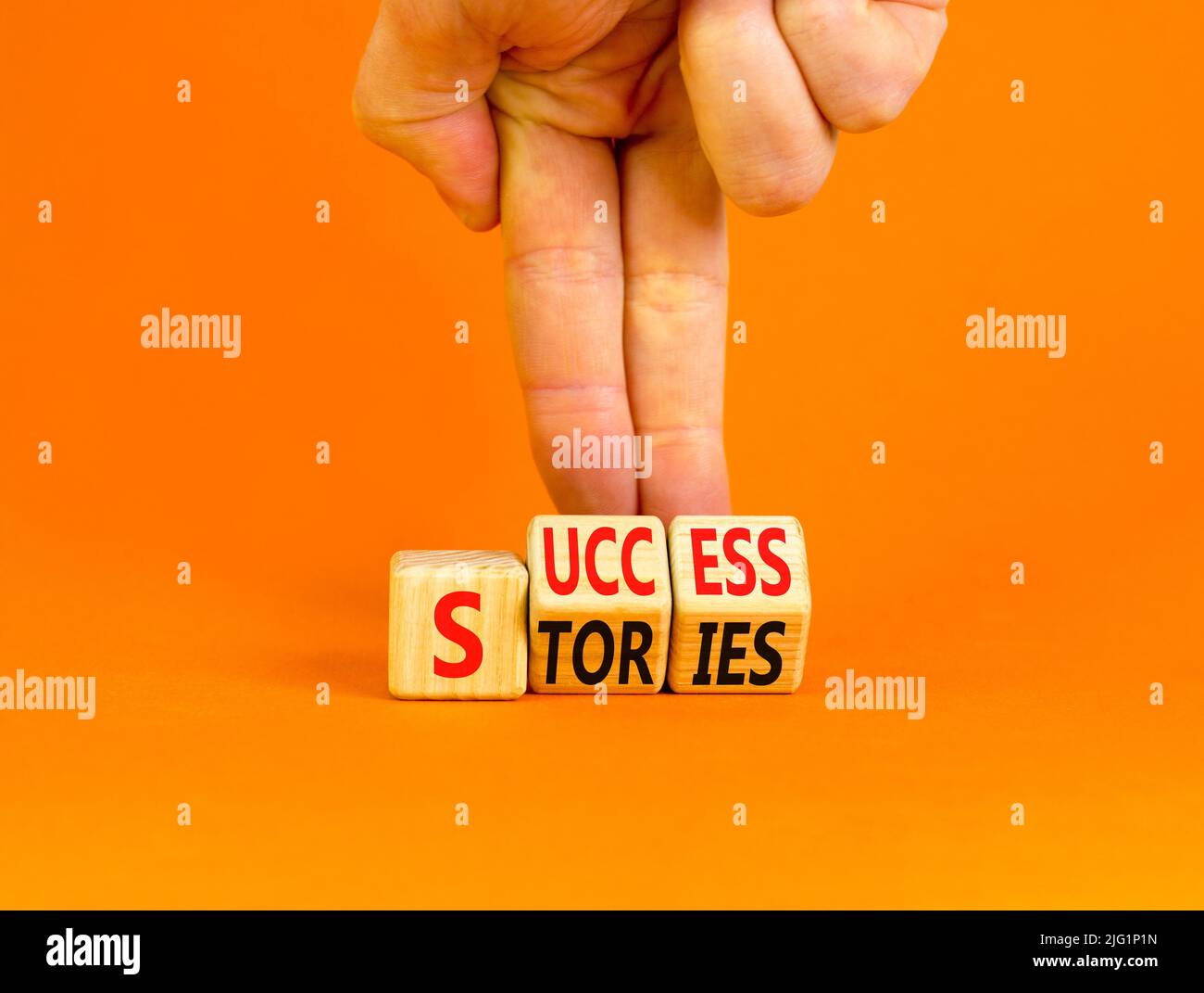 Success stories symbol. Concept words Success stories on wooden cubes ...