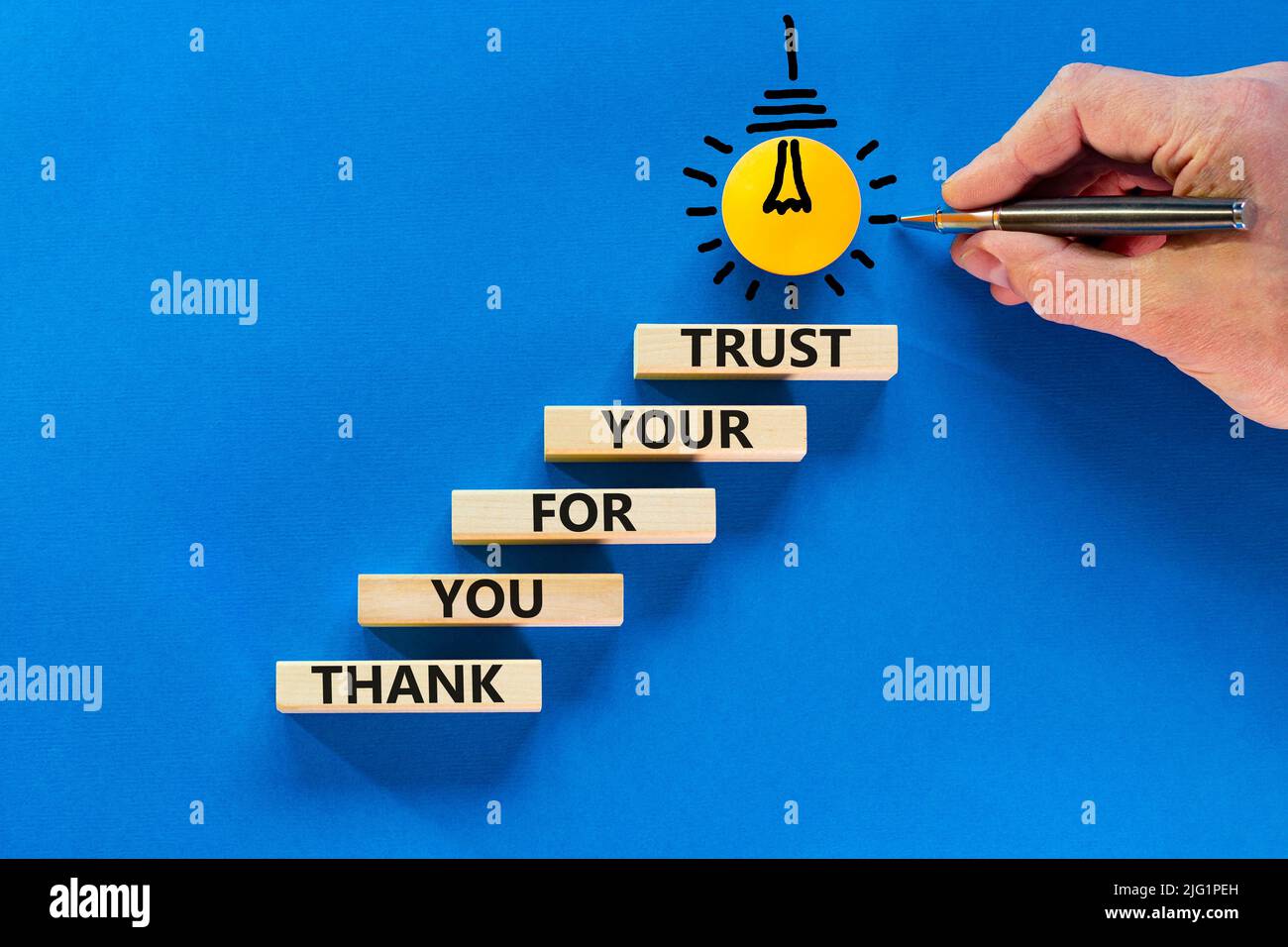 Thank you for trust symbol. Concept words Thank you for your trust on ...