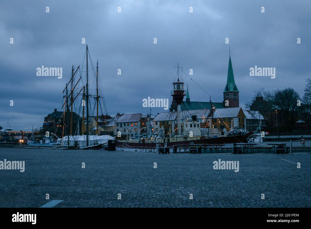 Winter views from the town of Helsingør, Denmark Stock Photo - Alamy