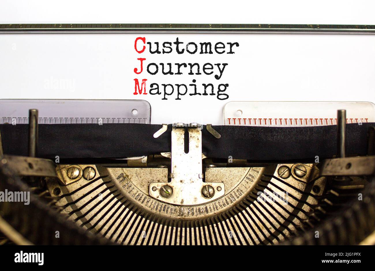 CJM customer journey mapping symbol. Concept words CJM customer journey ...