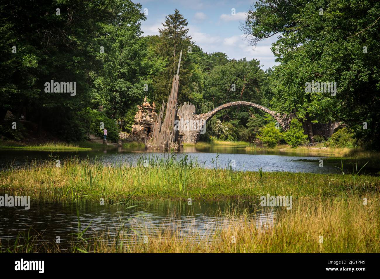 Rakotzbrücke (Rakotz bridge) in the Azalea and Rhododendron Park ...
