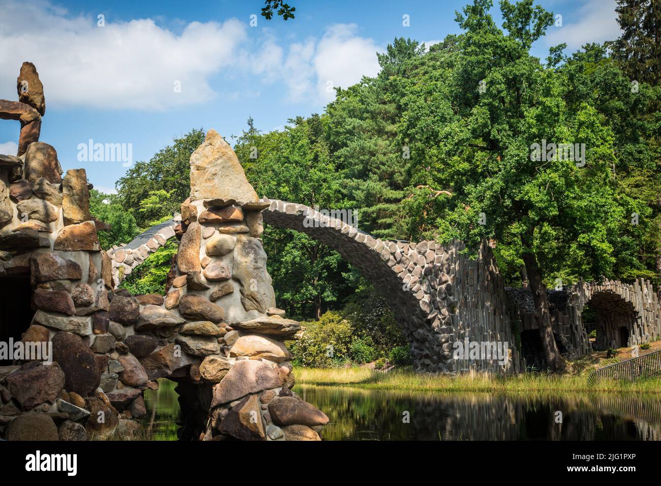Rakotzbrücke (Rakotz bridge) in the Azalea and Rhododendron Park ...